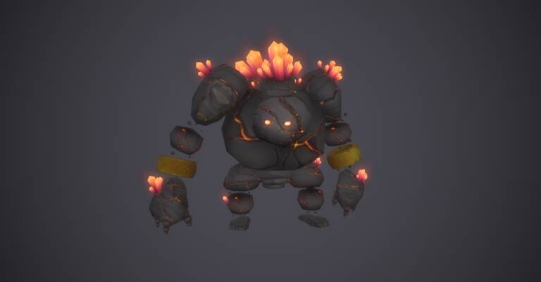 ArtStation - Elemental Fire Golem