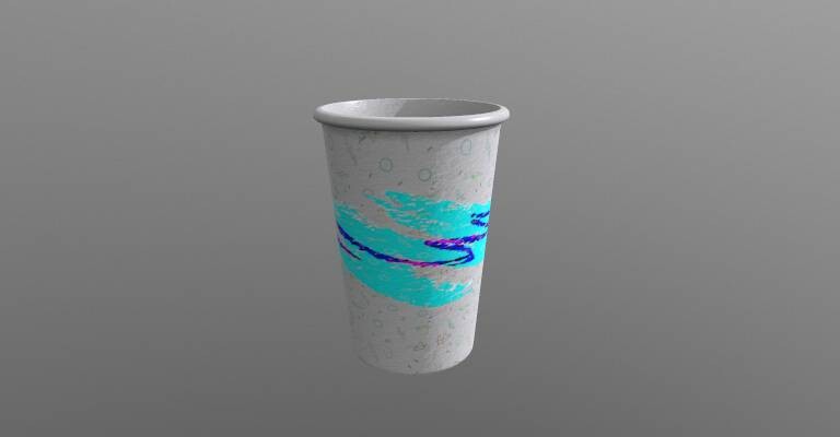 ArtStation - old school paper cup