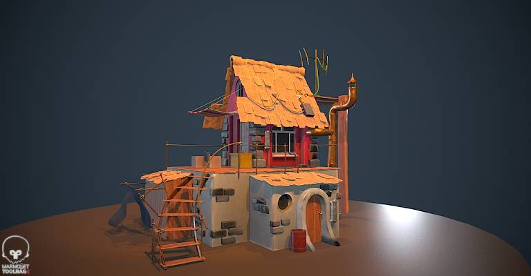 ArtStation - 3D Stylised House Study