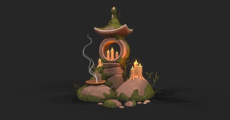 ArtStation - Stylized Painted Shrine