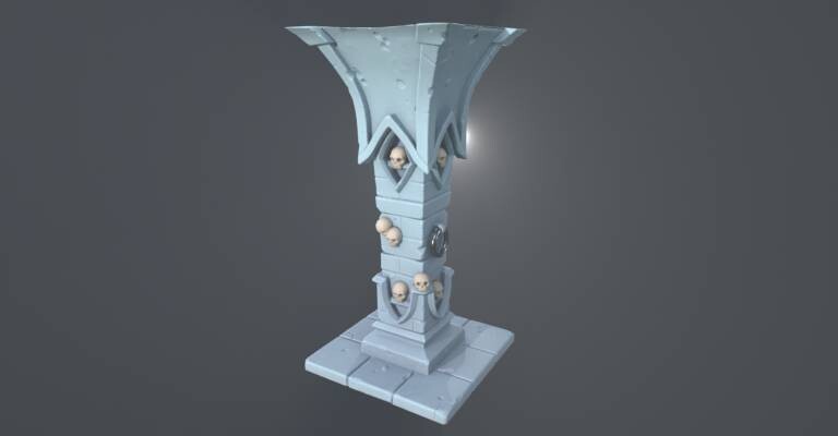 ArtStation - Stylized Column Dungeon Prop