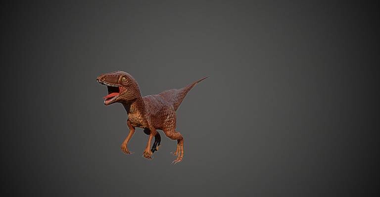 ArtStation - Good Boi - Low Poly Detailed Raptor