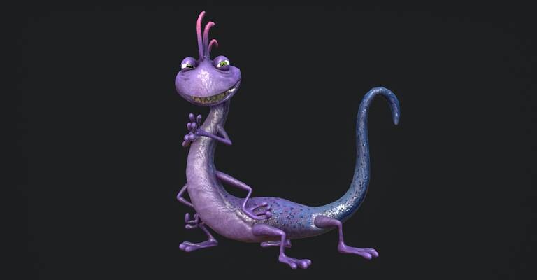 ArtStation - Monster INC Lizard Game Ready Model