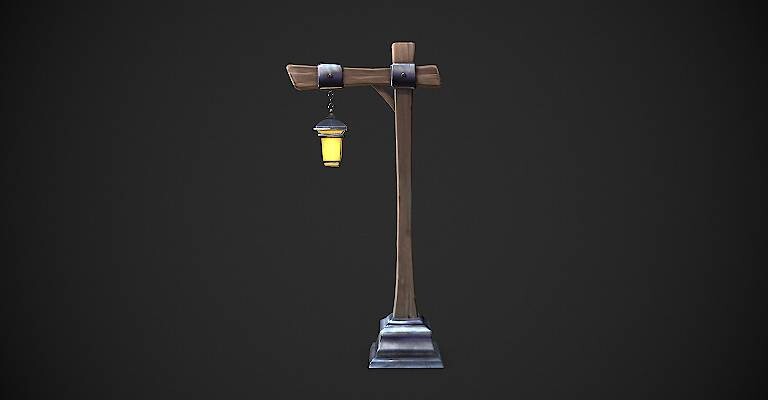 ArtStation - Stylized Street Lamp