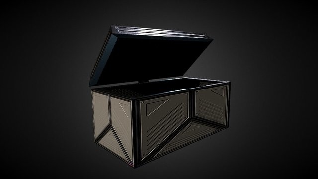ArtStation - Low Poly - Sci Fi Crate - Opening Version