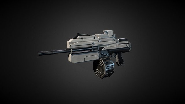 ArtStation - Low Poly - Assault Rifle - Support Variant