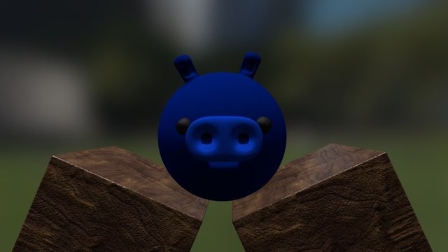 ArtStation - A blue pig