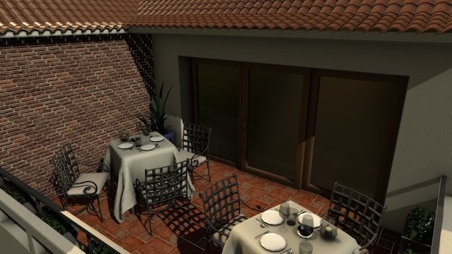 ArtStation - Rooftop Bar Diorama