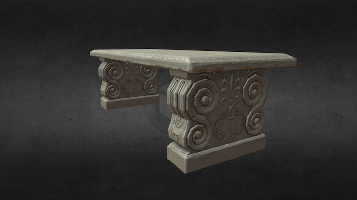 ArtStation - Stone Bench