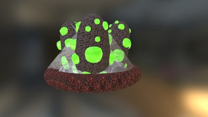 ArtStation - Group of Aliens cocoons