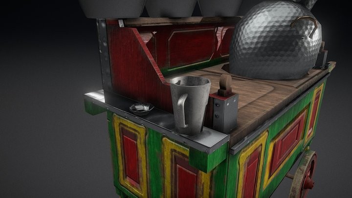 ArtStation - Falafel Cart عربة فول