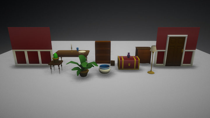 ArtStation - Material Possession - Low Poly Asset Scene