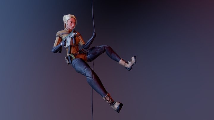 ArtStation - Rope Rappel Girl