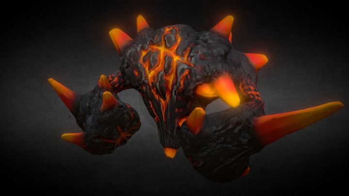 ArtStation - Fire Rock Monster (Rigged and Animations)