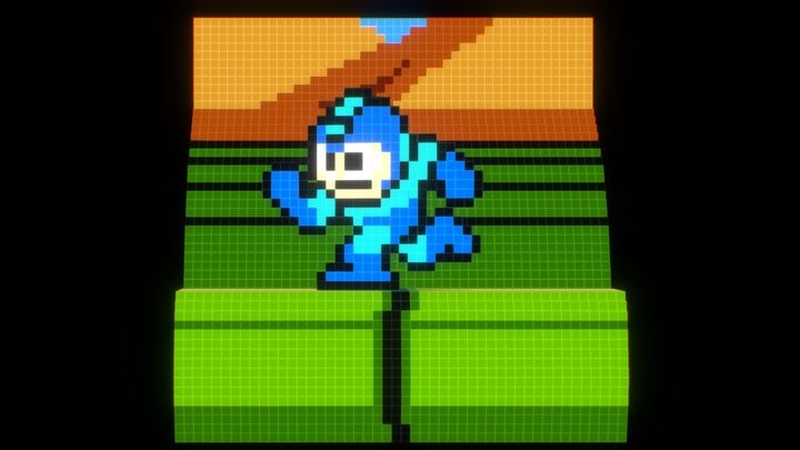 ArtStation - Voxel Running Rockman