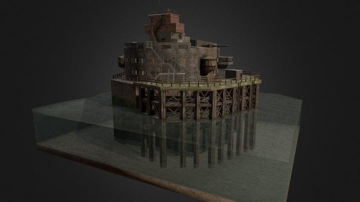 ArtStation - Bull Sand Fort, Humber Estuary c.1940