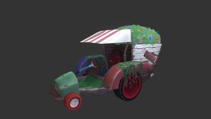 Brett Turley - Low Poly Flower Cart