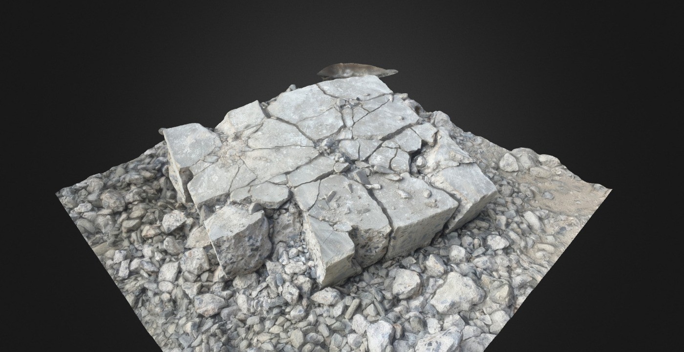 ArtStation - Cracked Concrete Block