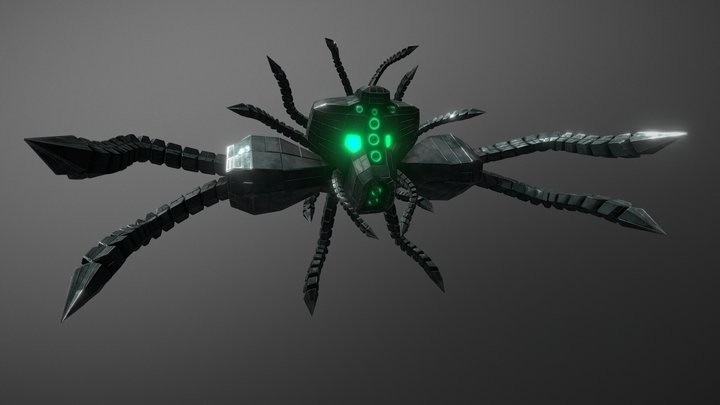 ArtStation - Alien Destroyer Spacecraft