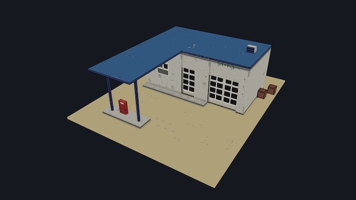 ArtStation - Pixelated Low Poly 3d Models