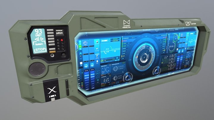 ArtStation - Sci-fi Monitor