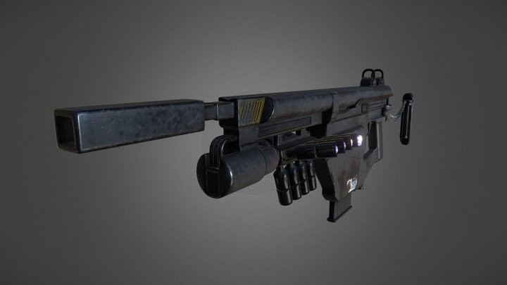 ArtStation - Futuristic Submachine Gun