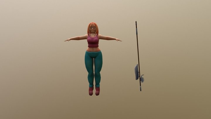 ArtStation - women with halberd