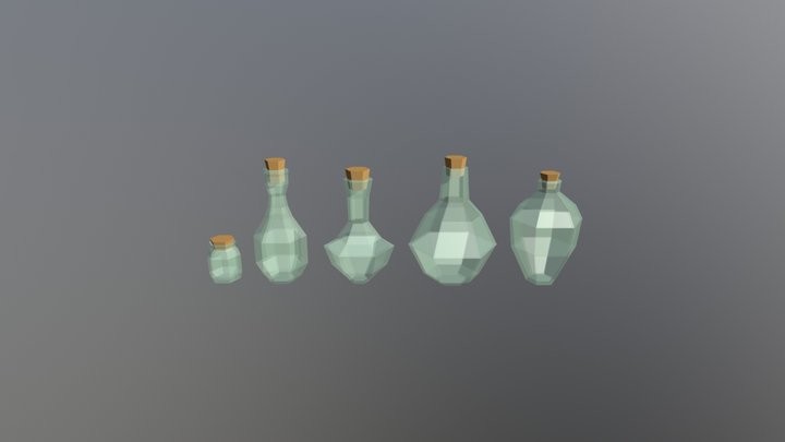 ArtStation - Low-Poly Potion Vials