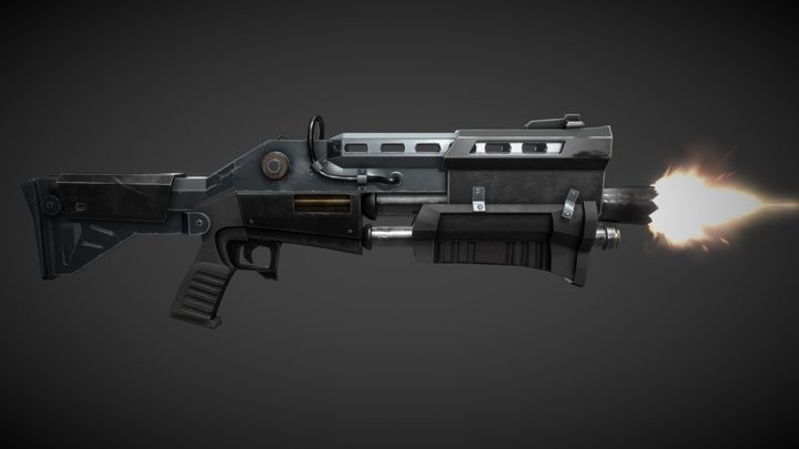 ArtStation - Personnal Work - Video Game Assets (Fortnite's Shotgun)