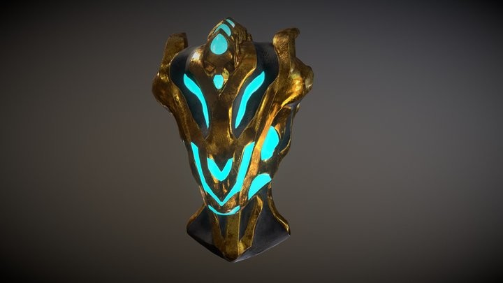ArtStation - Warframe inspired Scifi helmet.