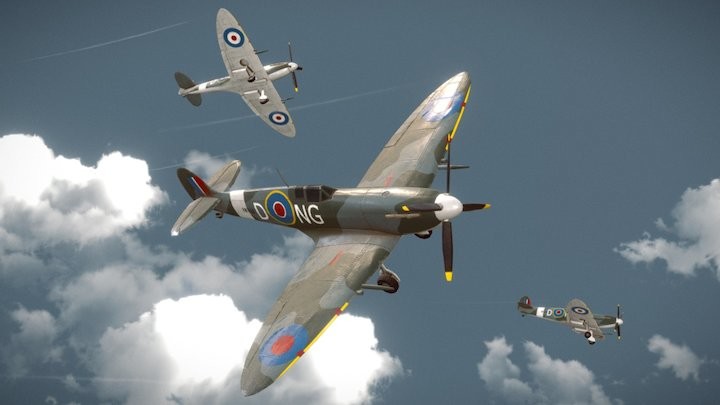 ArtStation - Sketchfab - Spitfire Texturing Challenge