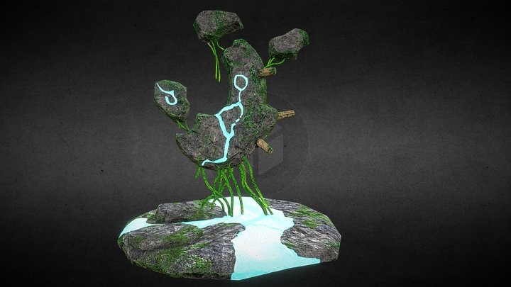 ArtStation - Floating Stones Environmental Prop