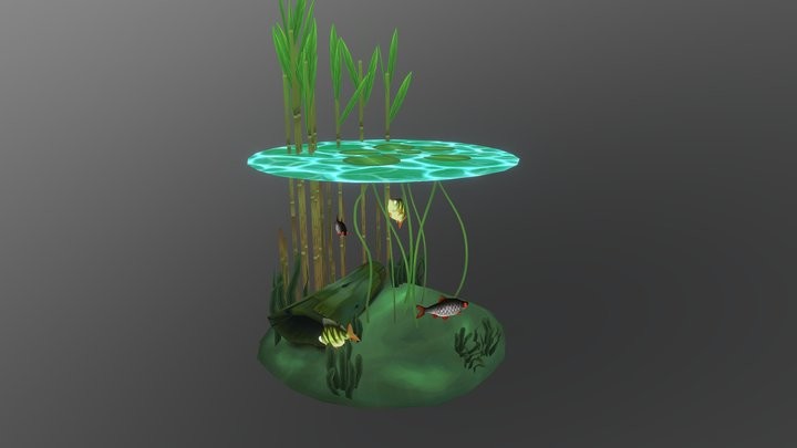 ArtStation - Freshwater lake Diorama - 3D model