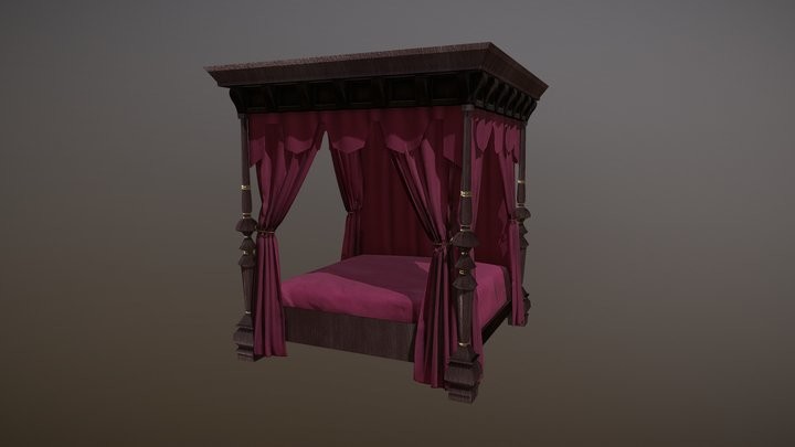 ArtStation - Four Poster Bed