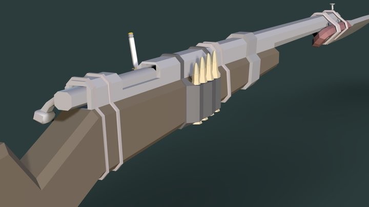 ArtStation - Low Poly Survivalist Rifle