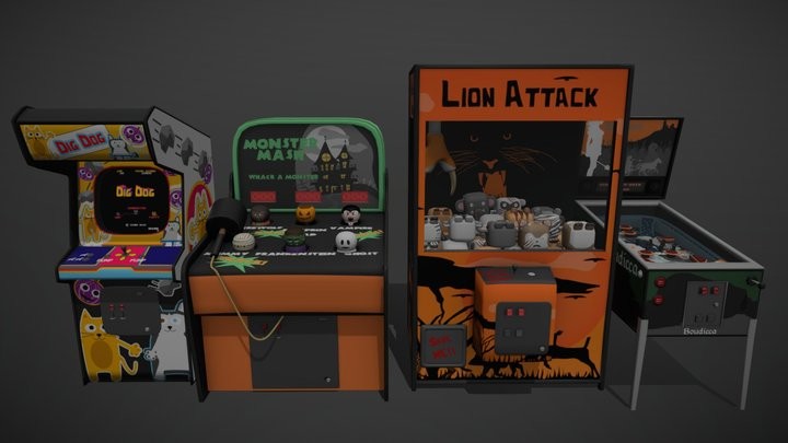 ArtStation - Impairment Arcade - Arcade Cabinets and Games
