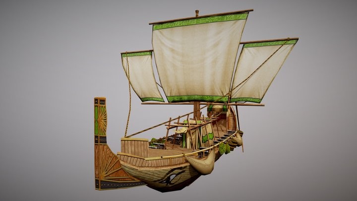 ArtStation - Egyptian fantasy Ship