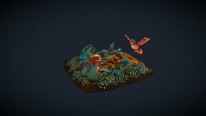 ArtStation - mouse vs owl (handpainted)