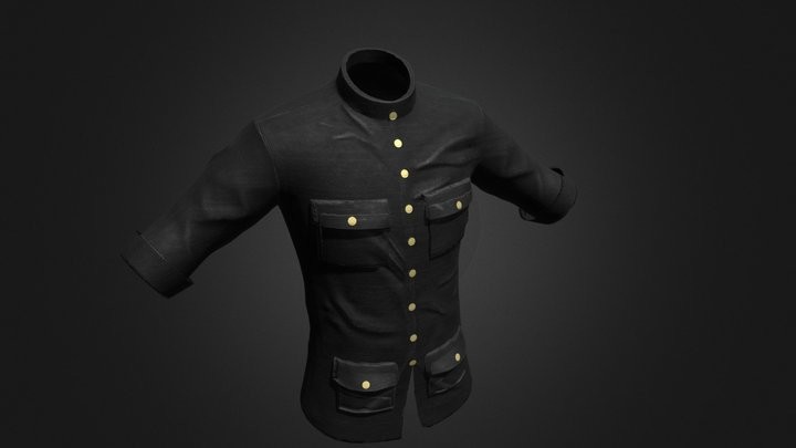 ArtStation - Black Button Shirt