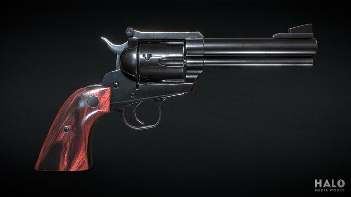 ArtStation - 3D Ruger Blackhawk Revolver model