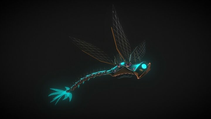 ArtStation - Neon Dragonfly
