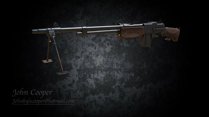 ArtStation - Browning Automatic Rifle B.A.R.
