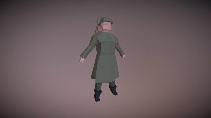 ArtStation - Low-Poly: Army Soldier