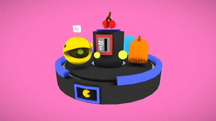 ArtStation - Pacman Lowpoly - Games Diorama