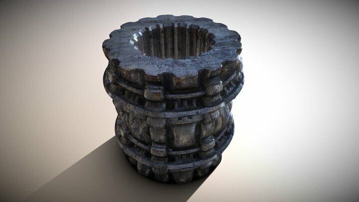 ArtStation - Metal piece - SCI Fi pillar