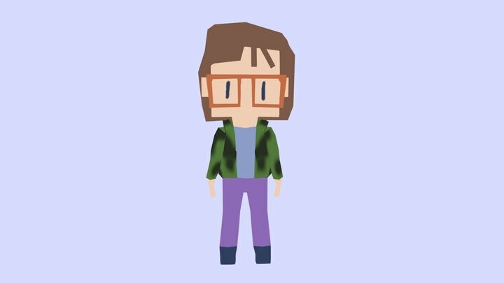 ArtStation - Blocky NPC Girl - Idle Animation