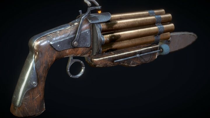 ArtStation - Home-made Revolving Matchlock