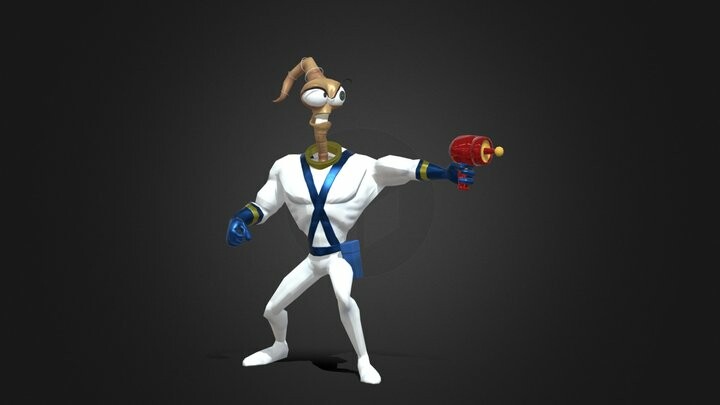 ArtStation - Earthworm Jim rig