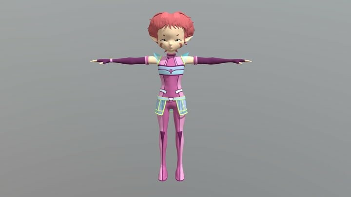 ArtStation - Code Lyoko Aelita 3D model (sketchfab)
