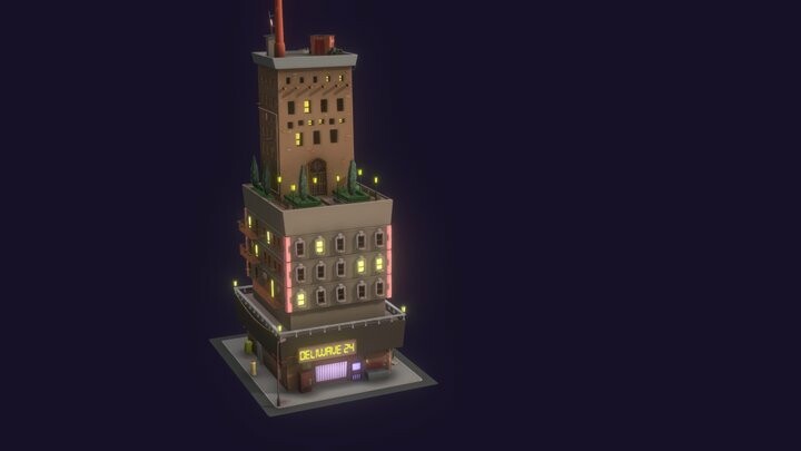 ArtStation - W.I.P. Cartoon Building